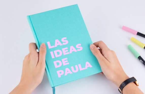 Libreta de notas A5, personalizable, cubierta de lino | Regalador.com